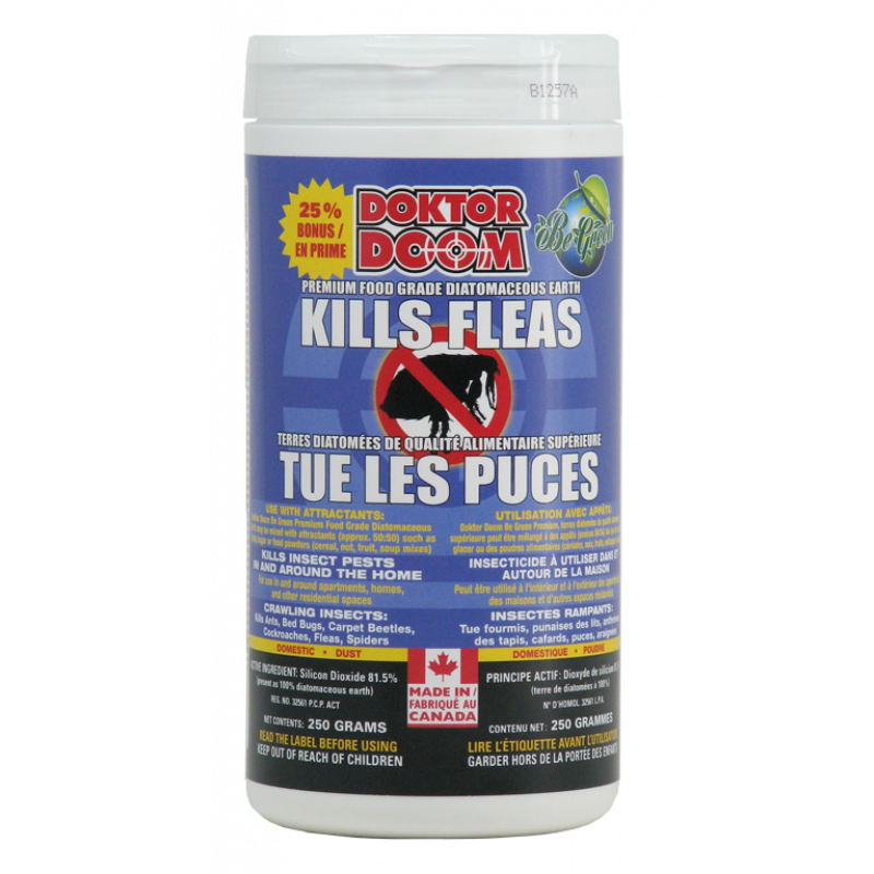 Doktor Doom Premium Food Grade Diatomaceous Earth Kills Fleas 250g ...